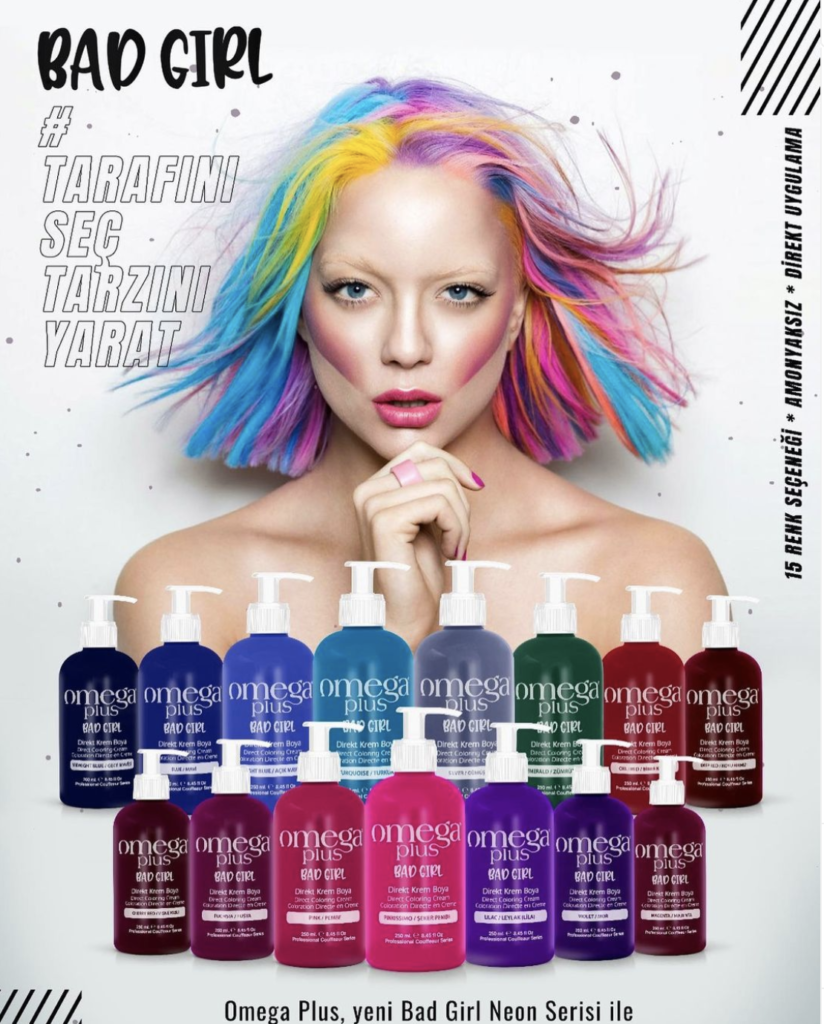 Omega Plus Bad Girl Renkli Saç Boyası - sacstilleri.com